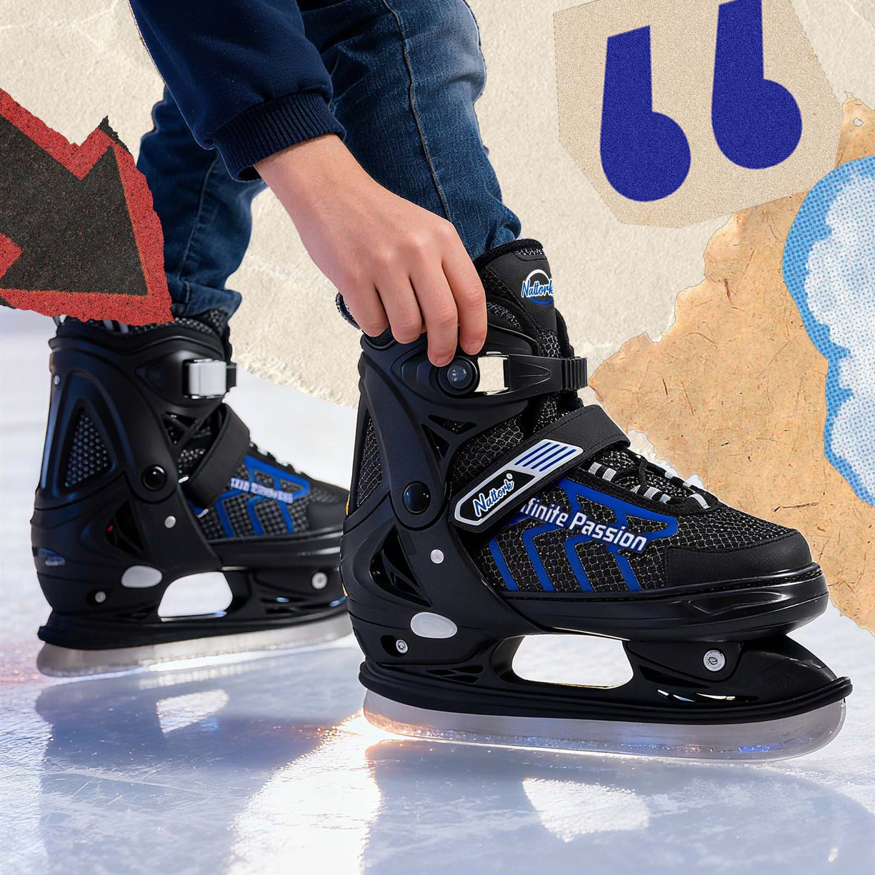 Double Runner Ice Skates