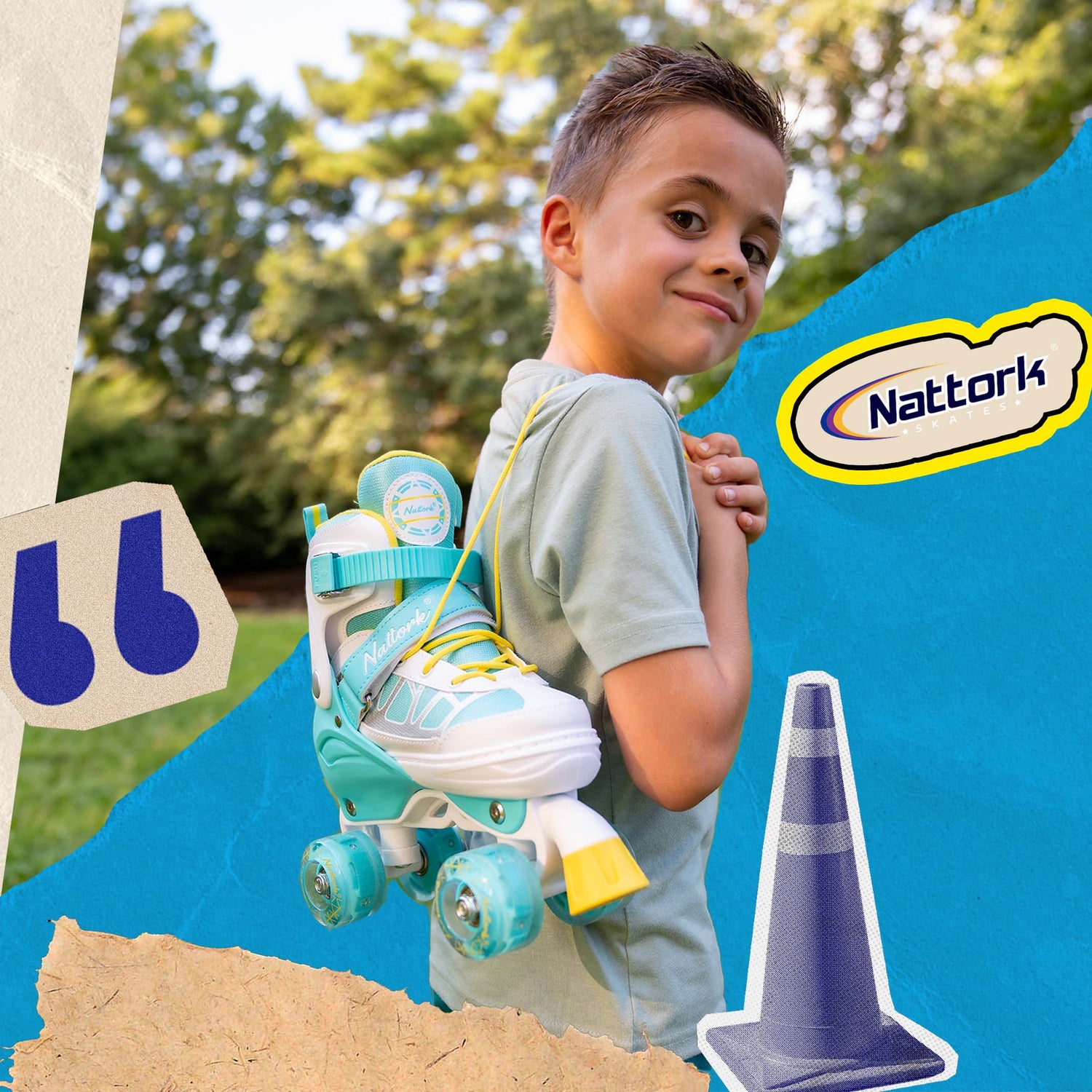 Nattork Adjustable Roller Skates for Kids Blue – NattorkSkates