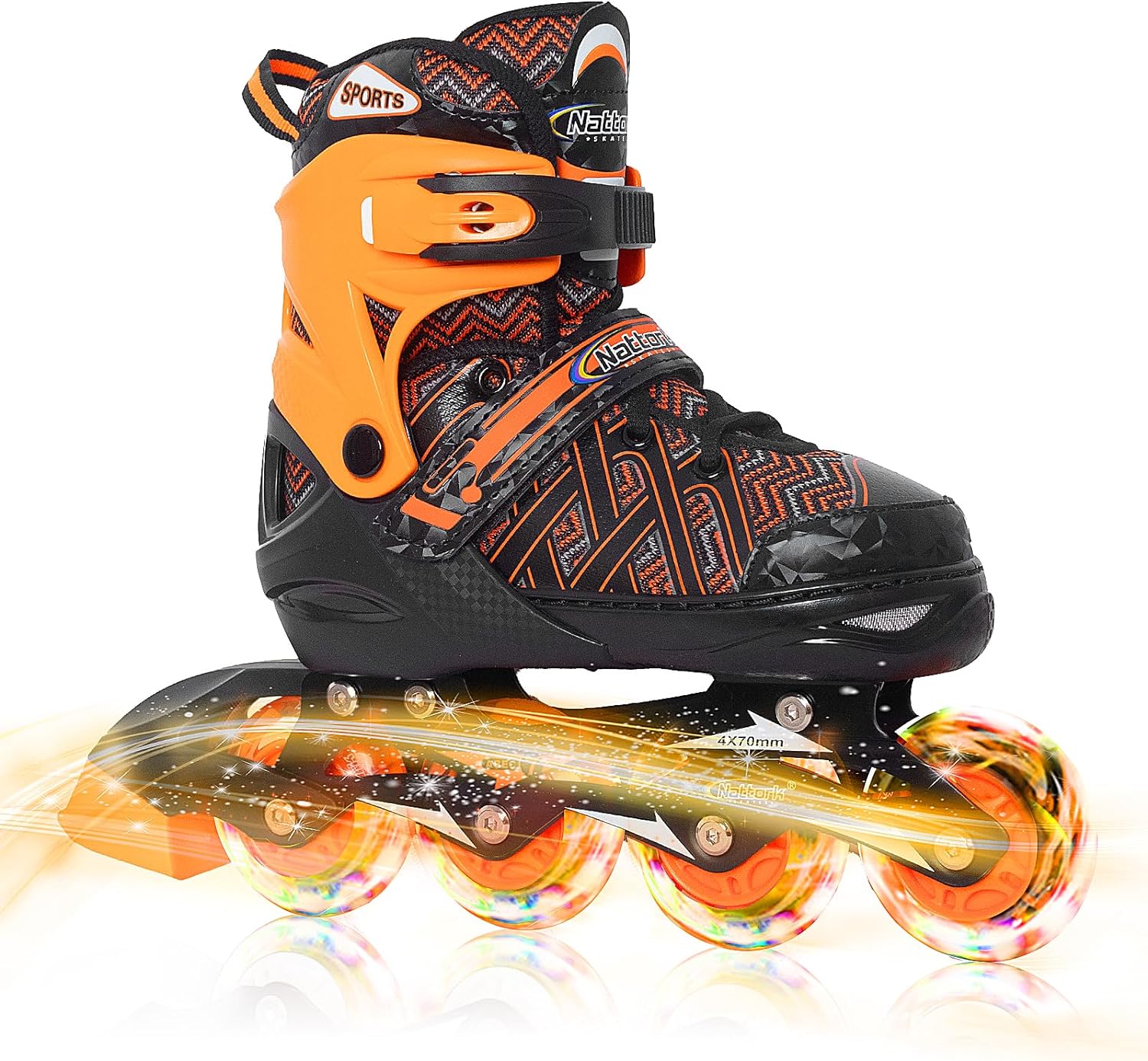 Nattork Adjustable Inline Skates for Kids Orange – NattorkSkates